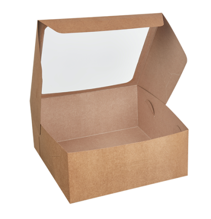 Large Kraft Cake Box with PLA Window | GREEN HOME