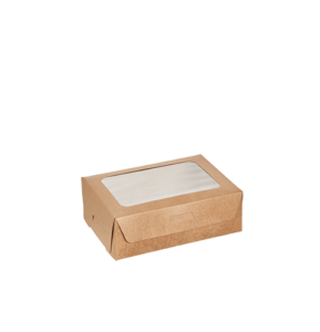 12pcs Kraft Sushi Box with PLA Window | GREEN HOME